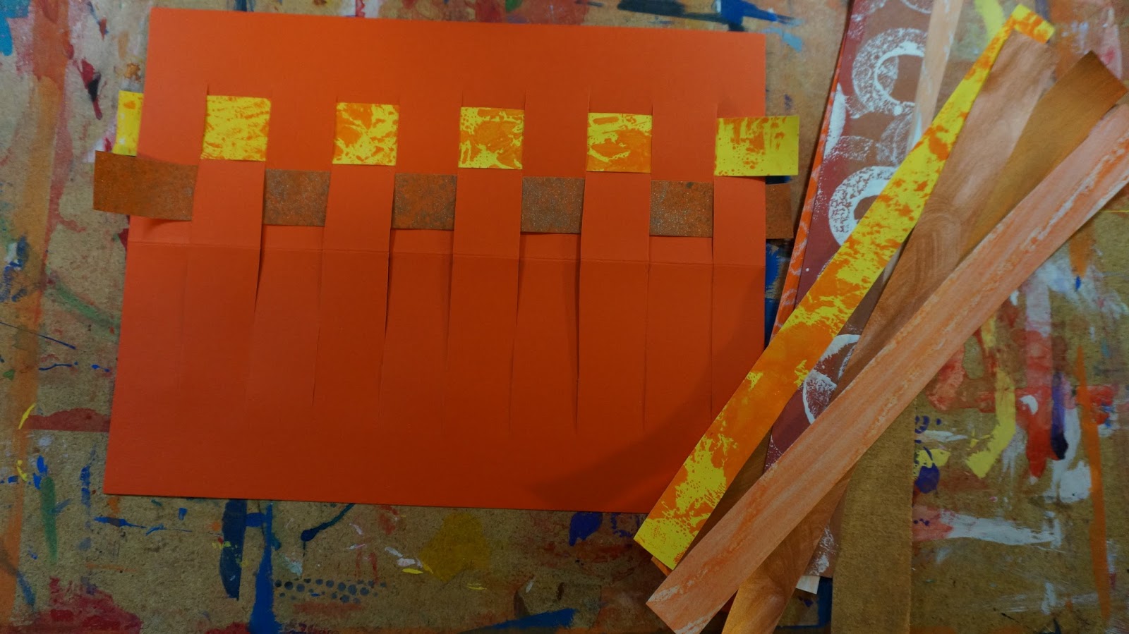 that artist woman: Fall Weaving with Grade 1