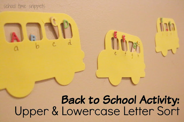 Back to School Letter Matching Activity | School Time Snippets