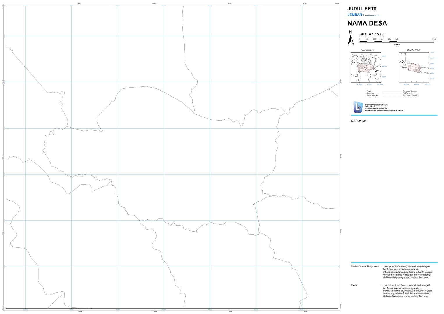 Template Layout Penyajian Peta Desa PerKabBIG No 3 th 2016 - Lapak GIS