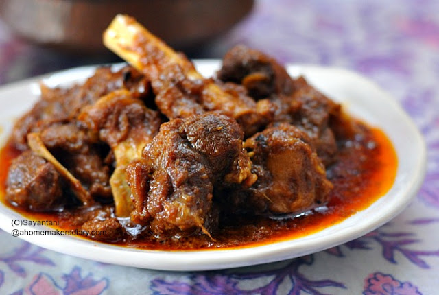 Mutton Kasha (Spicy curried Goat Meat/ bengali style Bhuna Gosht) - A ...