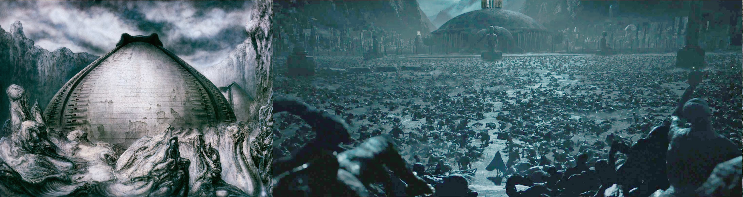 Alien Explorations: Alien Covenant: Plaza full of the remains of black ...