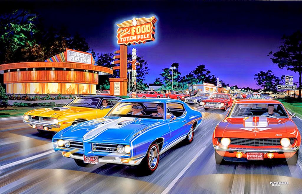 Arte y Actividad Cultural: Cuadros de Carros Americanos, Pinturas ...