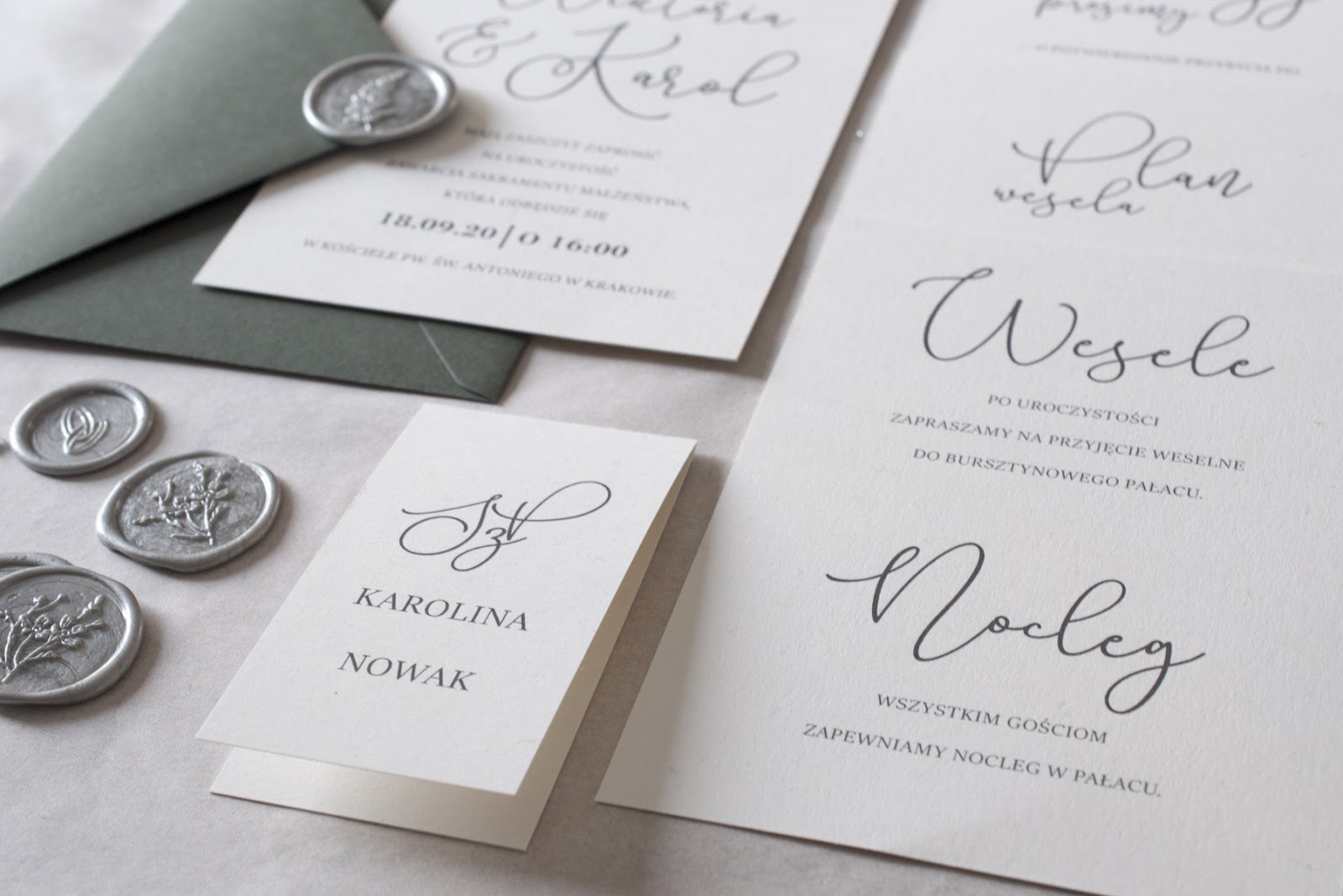 Papeteria ślubna - classic - Mioduszewska