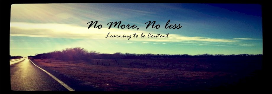 No More, No Less: Thank You