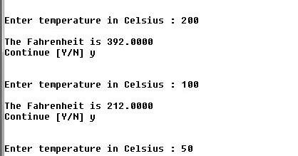 Free Programming Source Codes and Computer Programming Tutorials: Celsius To Fahrenheit in Turbo ...