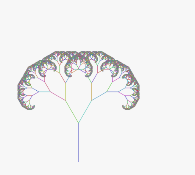 How to draw fractal tree in html5