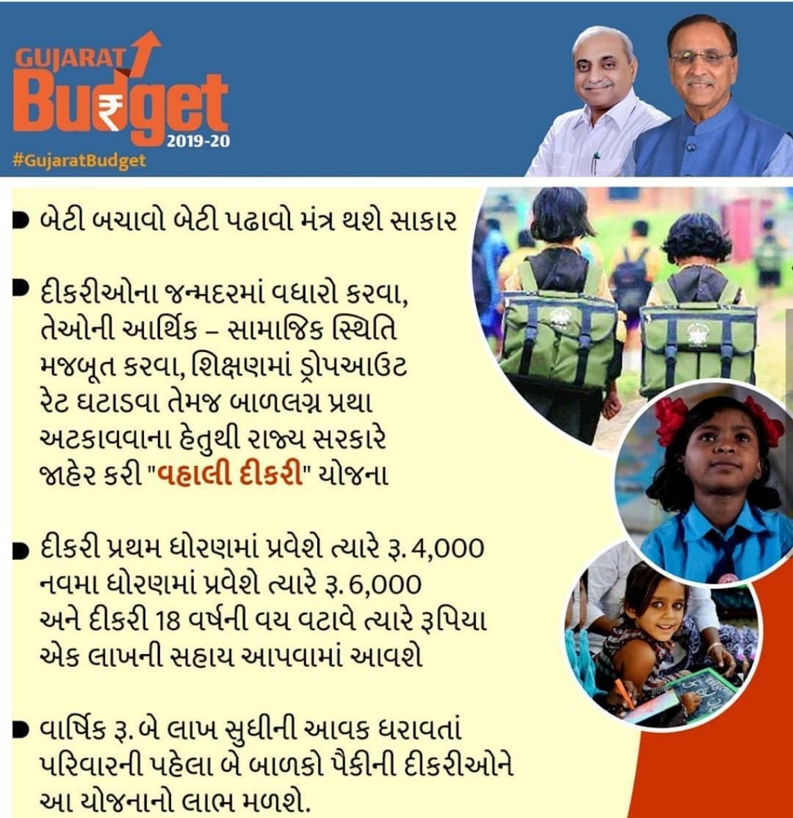 Vahli Dikri Yojana form And Rules Declared