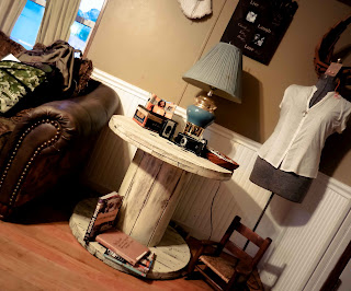 Artistic Icing: Wooden Spool End Table ... my latest DIY idea from ...