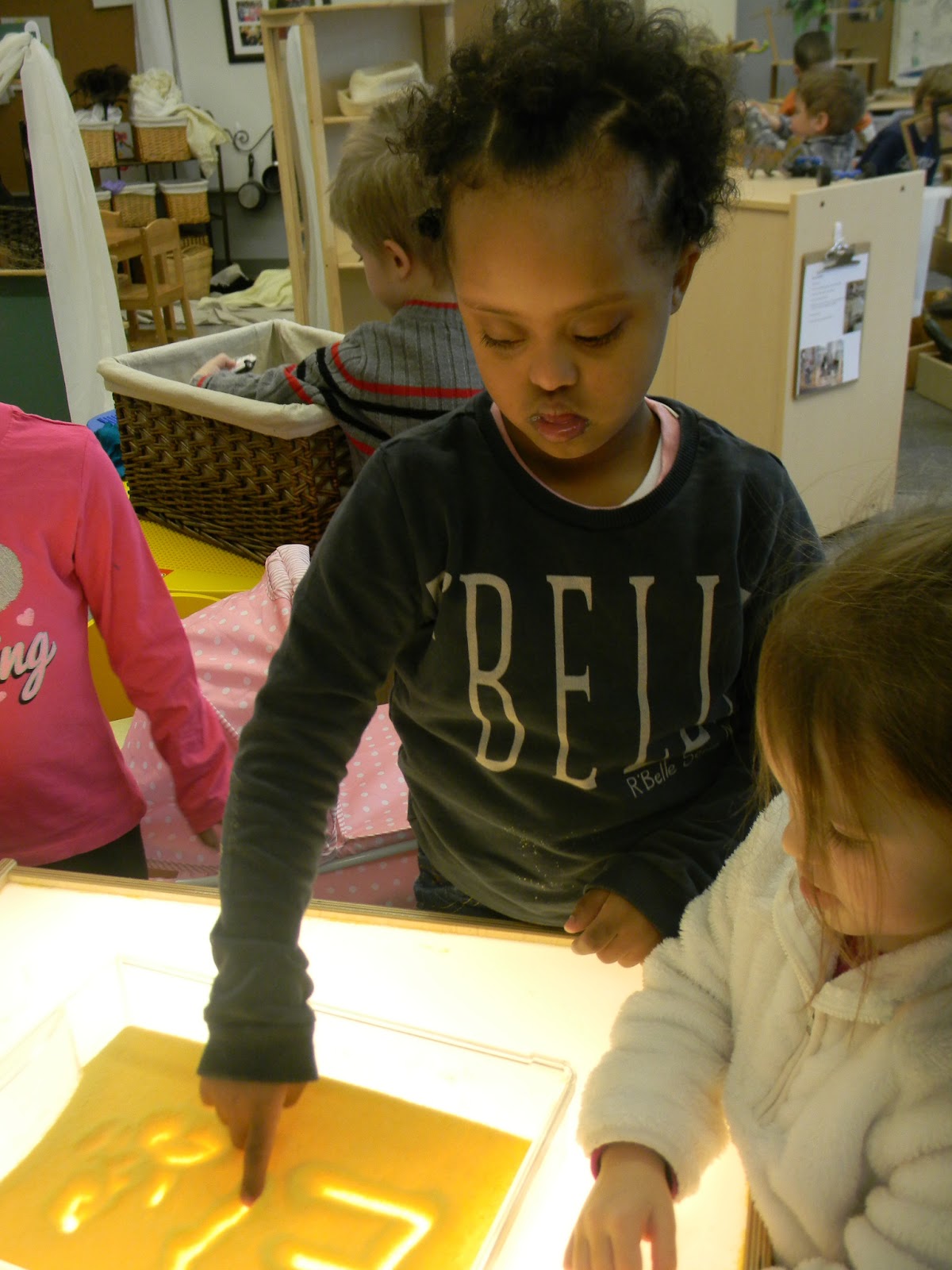 The Wonderful World of Kindergarten: Working on our light table