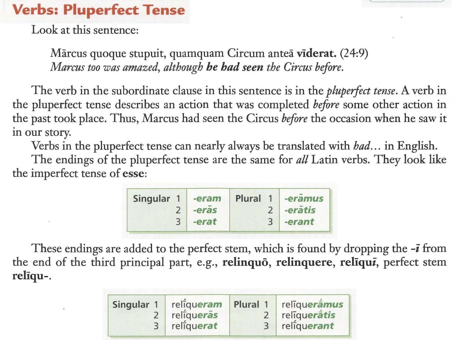 03 Latin 2019_2020: Thursday October 3 Pluperfect & Future Perfect