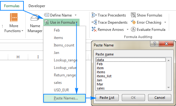 Excel named range - how to define and use names in Excel ~ Code Vidyalay