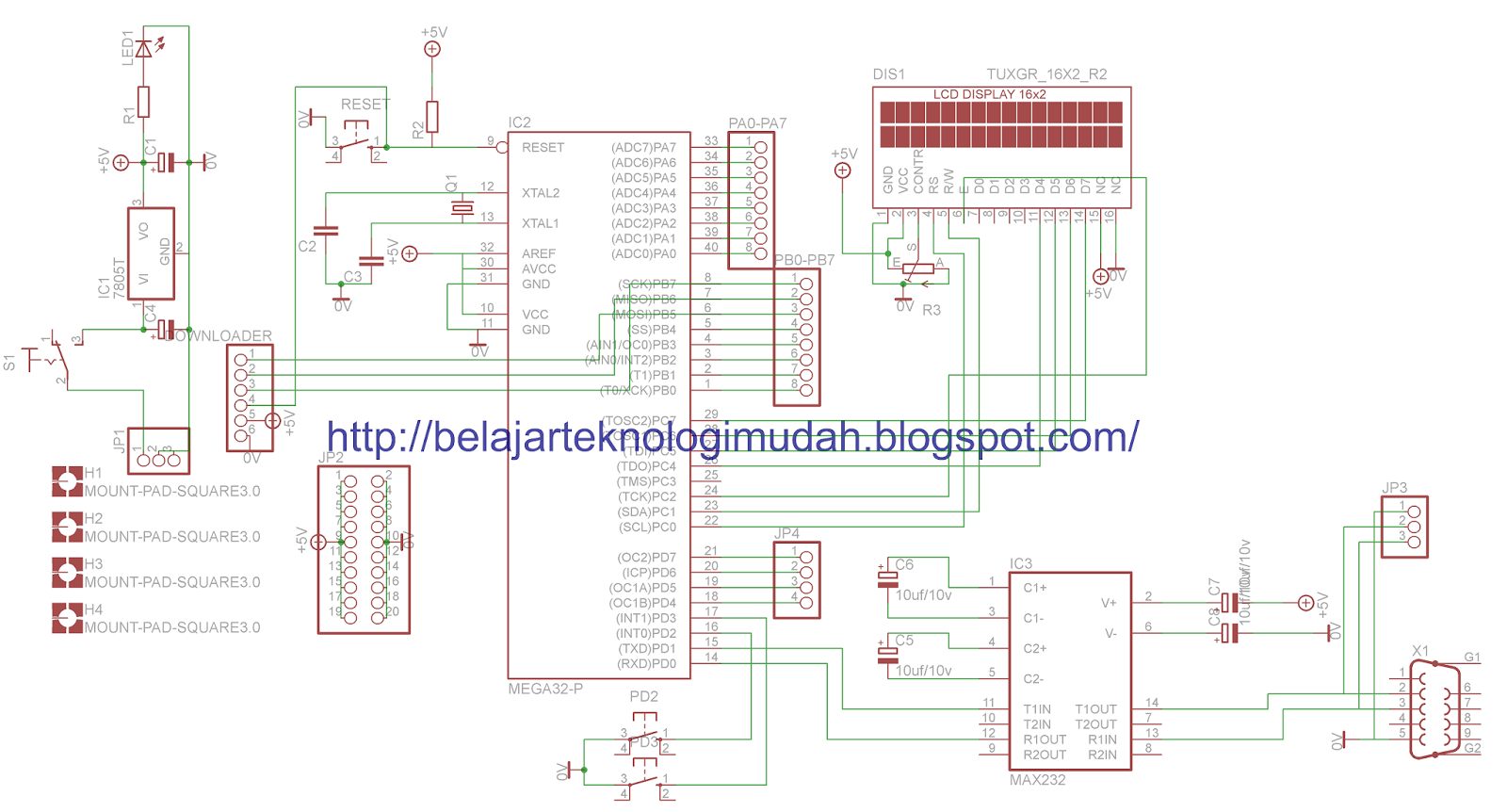 MIMIMUN SYTEM ATMEGA 16,32,8535 DAN KOMUNIKASI SERIAL RS 232 | Belajar ...
