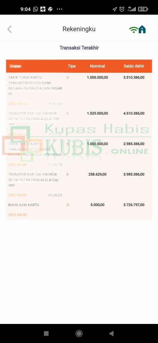 Cara Melihat History Transaksi (Mutasi) Di BNI Mobile Banking Dengan Mudah - Kupas Habis