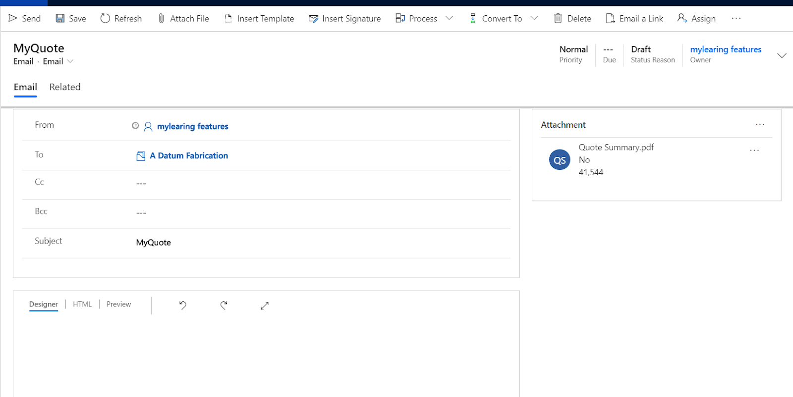 Dynamics 365 Customer Engagement: Generate PDF/Send PDF as an Email ...