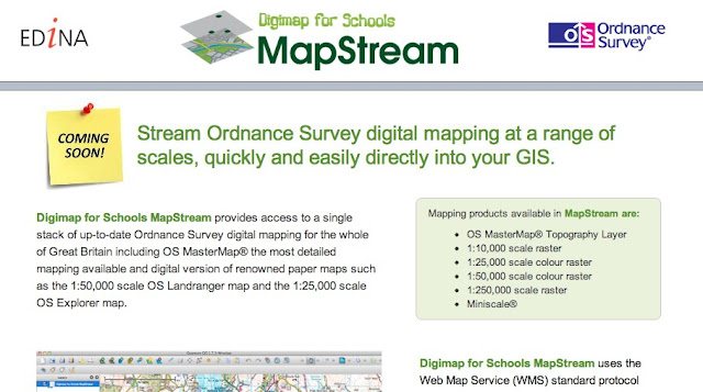 OS Digimap for Schools MapStream - coming soon....