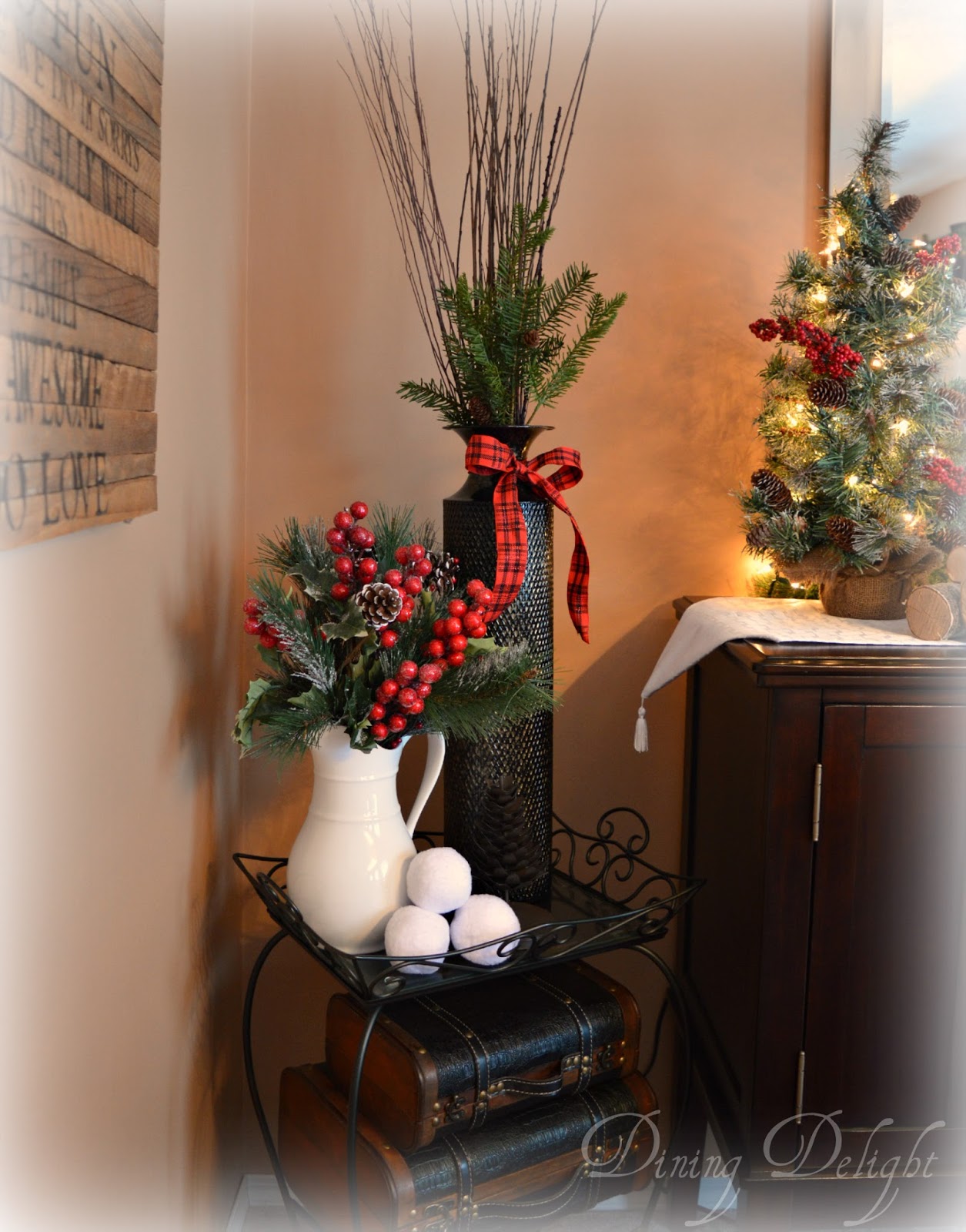 Dining Delight: Rustic Christmas Sideboard