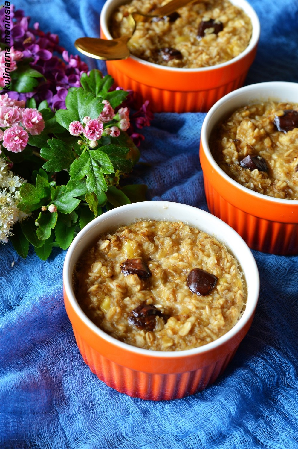 Pieczona owsianka z czekoladą