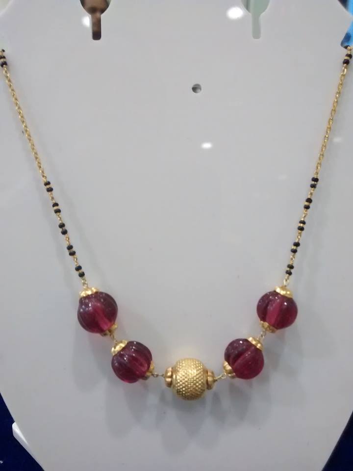 Light weight blackbeeds chain designs | 916 jewellery || Beeds Jewellery