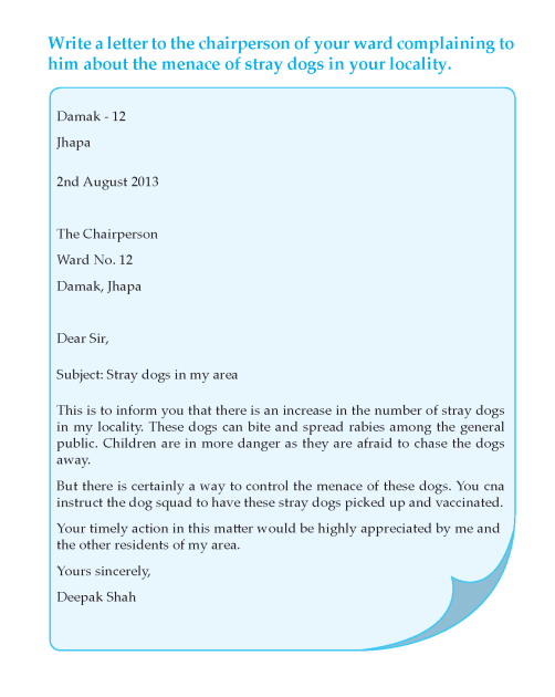 Formal Letter Format Grade 8 - Birthday Letter