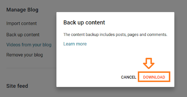 How To Import And Back Up Content In Blogger/Blogspot - Step by Step