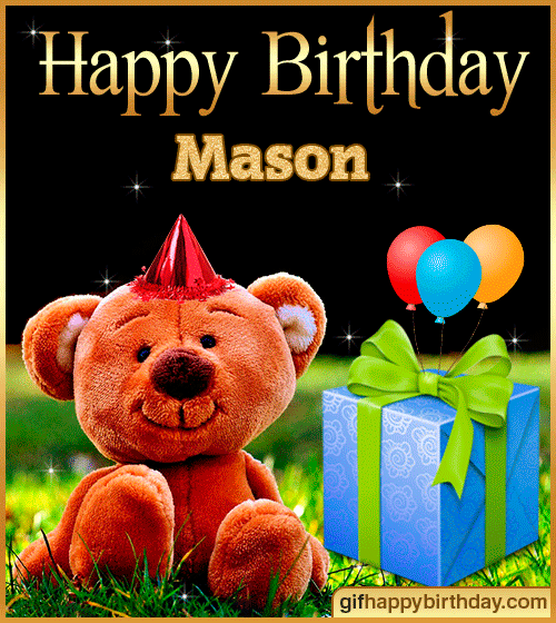 Wish Happy Birthday GIFs with Name Mason