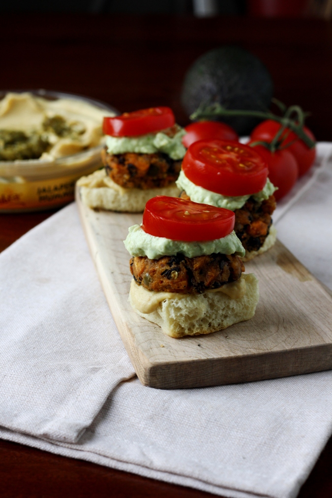 Mango & Tomato: Spicy Sweet Potato & Black Bean Sliders With Sabra's ...