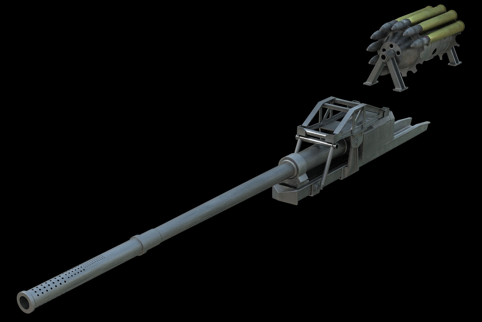 Luftwaffe Lovers: 3D MODELING: Henshel Hs129 B-3, Bordkanone BK 75 mm ...