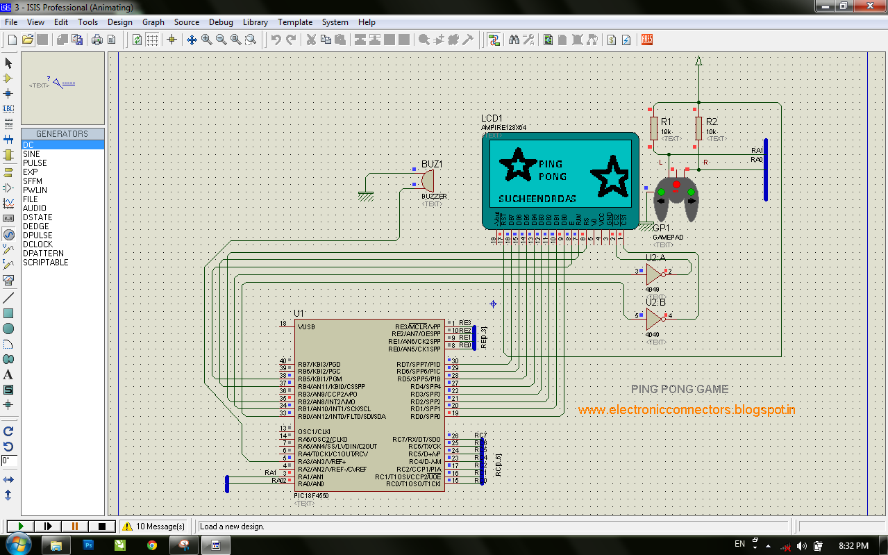 ELECTRONIC CONNECTORS: Ping Pong Game By Microcontroller with Protues ...
