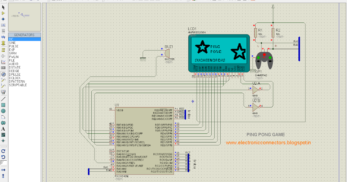 ELECTRONIC CONNECTORS: Ping Pong Game By Microcontroller with Protues ...