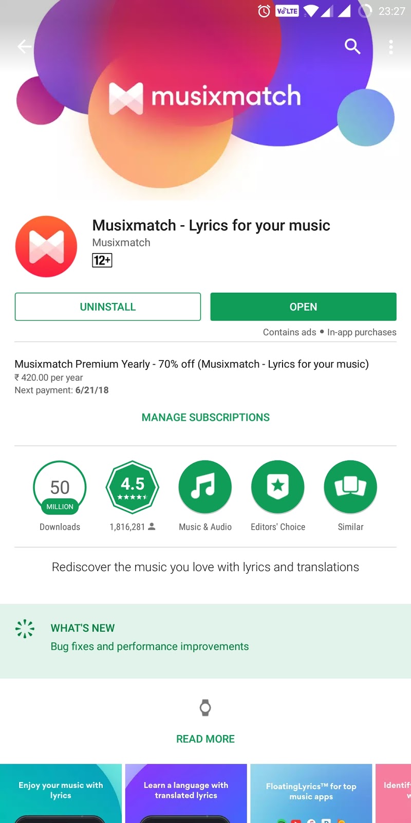 App Review - MUSIXMATCH Review