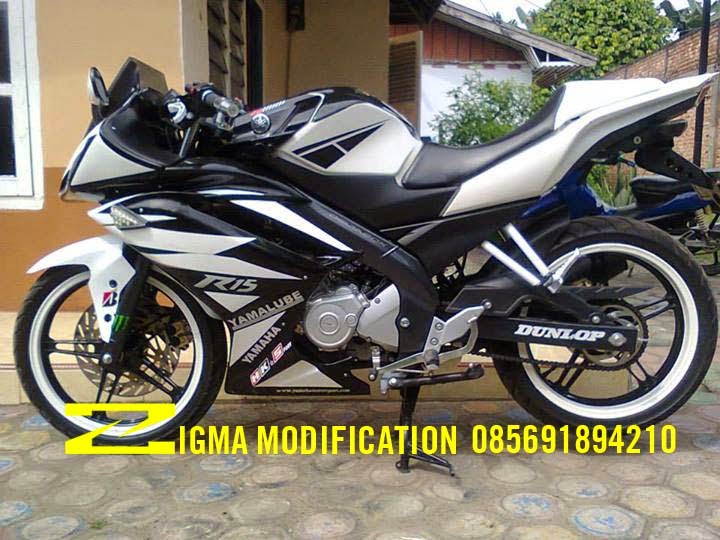 ZIGMODIFY CUSTOM BIKE: BODYKIT FAIRING R15 V1 (FIBER) YAMAHA NEW VIXION ...