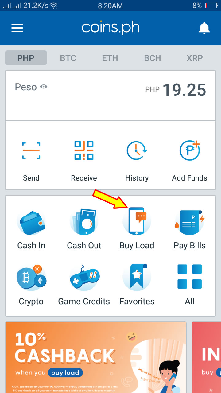 How to Buy Load Smart/TNT/Globe/TM/Sun Using Coins.ph