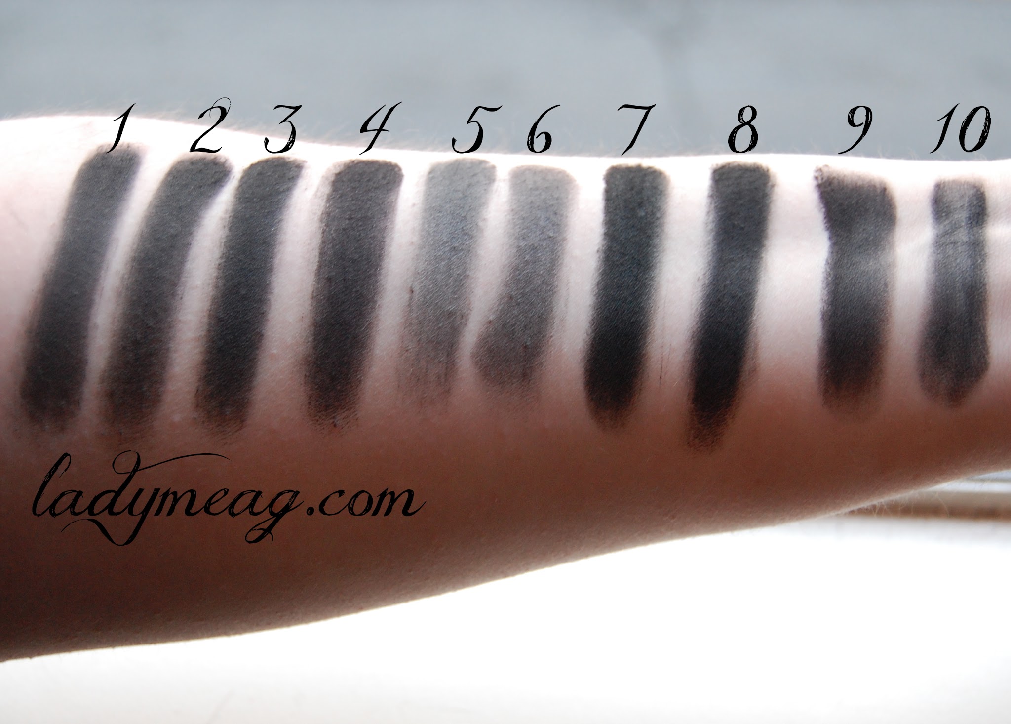 ladymeag's reluctant beauty blog: Black Shadow Showdown Redux