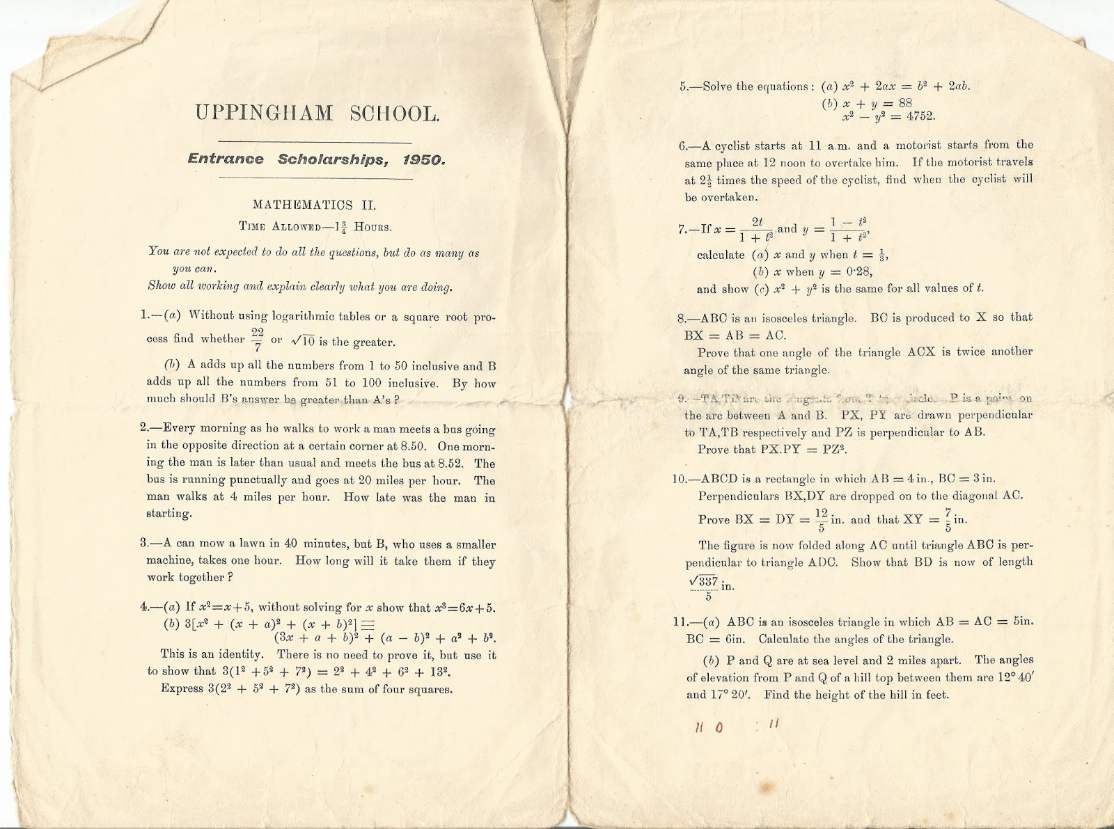 Resourceaholic: Old Maths Exam Papers