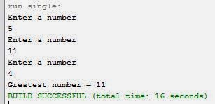 Find Greatest Number Out of 3 Numbers - Netbeans Java Codes