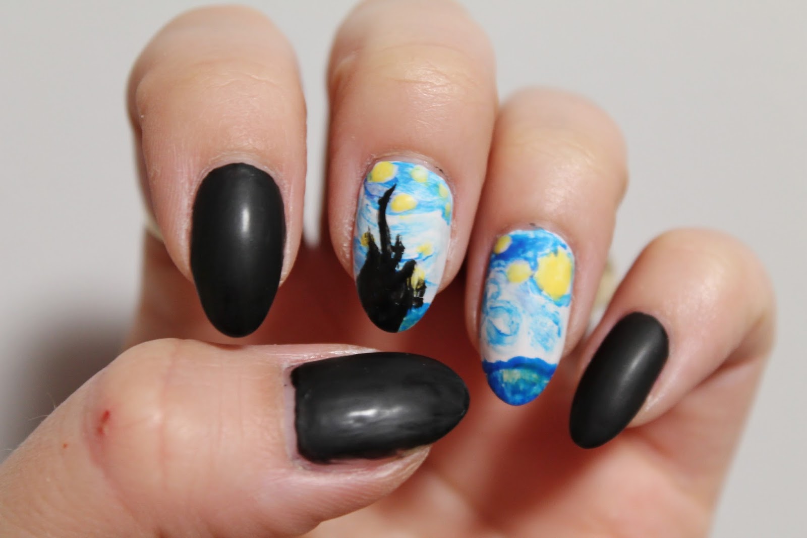 Van Gogh Starry Night Nail Art - Monica Hayworth