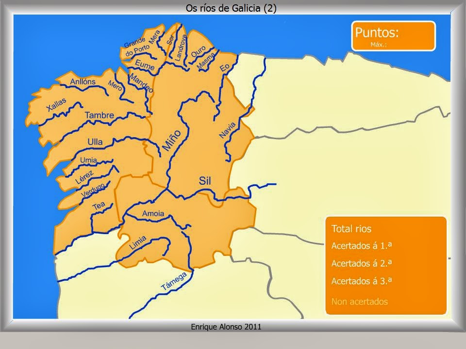Xeografía e Historia de 3º de ESO: Mapa de Galicia.