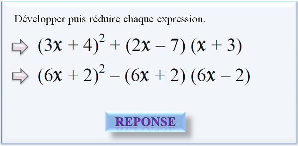 QCM-CONCOURS-GRATUITS: #7 Exercices identités remarquables