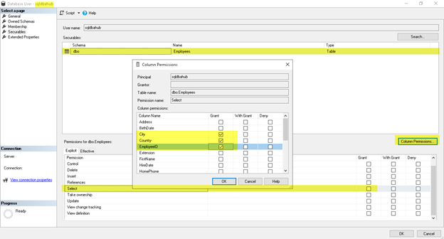 A Learning HUB for Database Administration: SQL Server Column Level ...