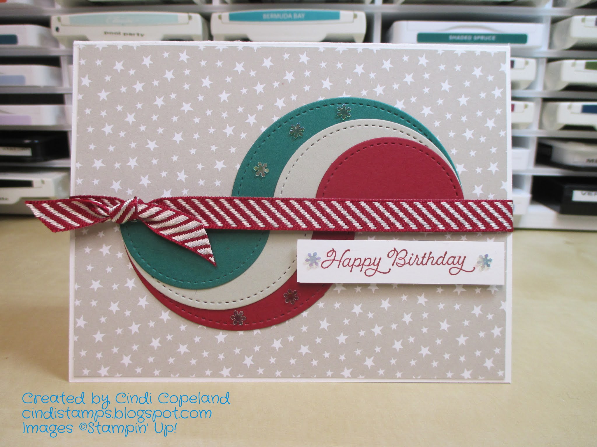 Cindi's Stamping Spot: Cards of the Day - Layered Circles