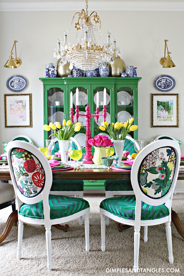 CABBAGE WARE BRIGHT AND CHEERY EASTER TABLE | Dimples and Tangles