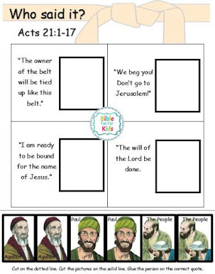 Agabus Warned Paul | Bible Fun For Kids