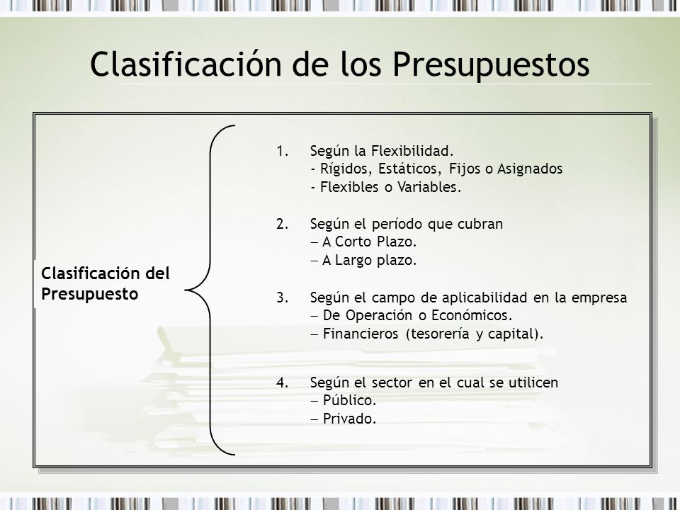 Ventajas, limitaciones y clasificación de presupuestos Ventajas, limitaciones y clasificación de presupuestos