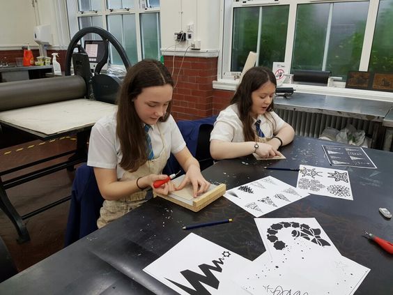 Year 9 Textiles Art Printing Workshop