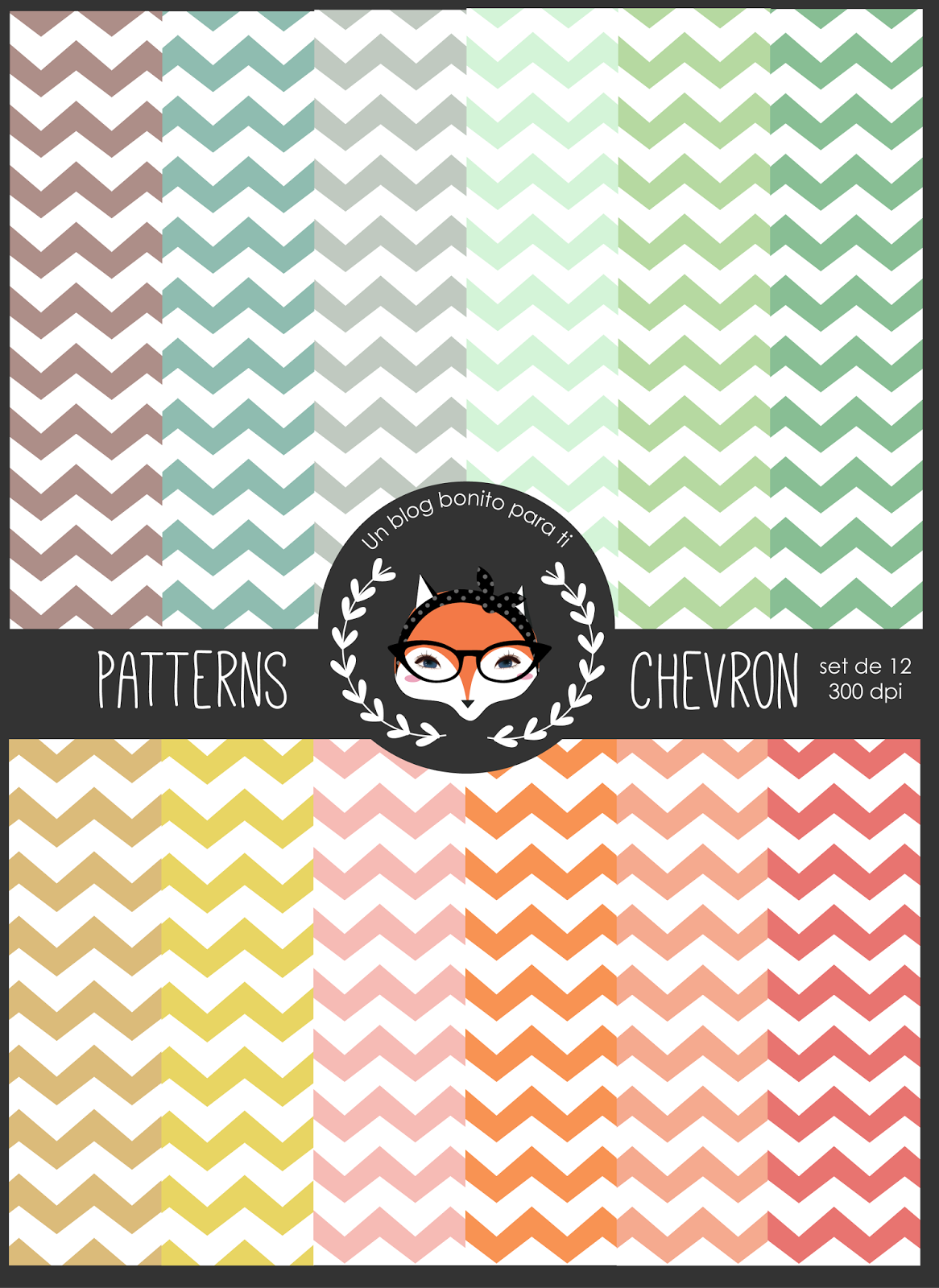 Freebies: pattern chevron - Mi diamante azul