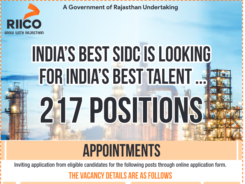 RIICO Recruitment 2021 Apply Online | 217 Vacancies | riico ...