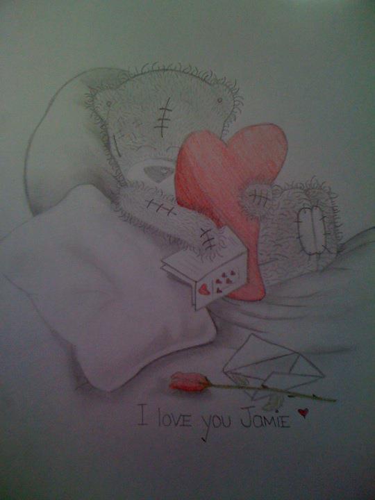 Hannah Cheshires Drawings: me to you bear pencil drawing
