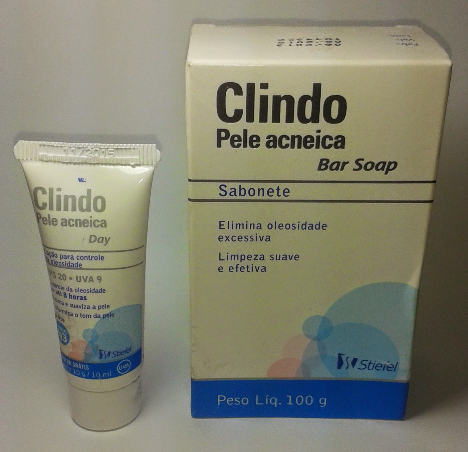 Miniaturas de Cosméticos e Amenities: Clindo pele acneica FPS 20 UVA 9 ...