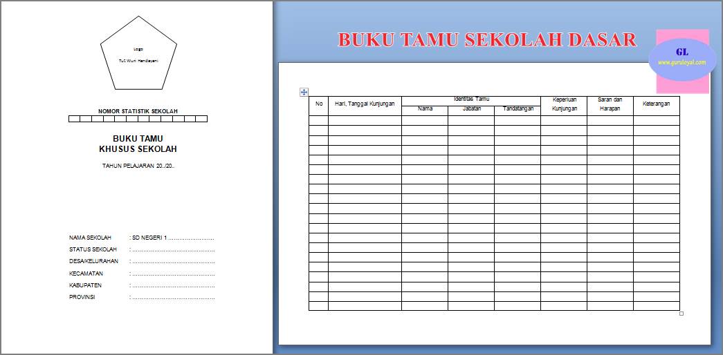 Contoh Buku Tamu Sekolah - Perumperindo.co.id