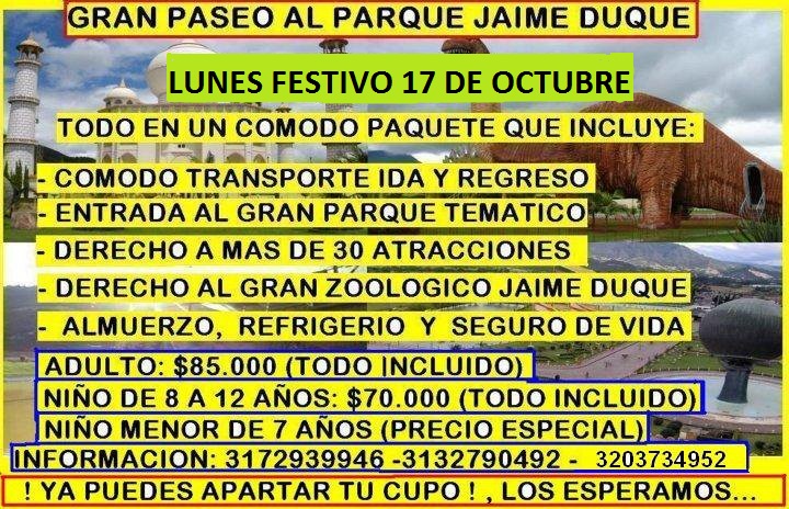 SABOR MANA TOUR: GRAN PASEO AL PARQUE JAIME DUQUE